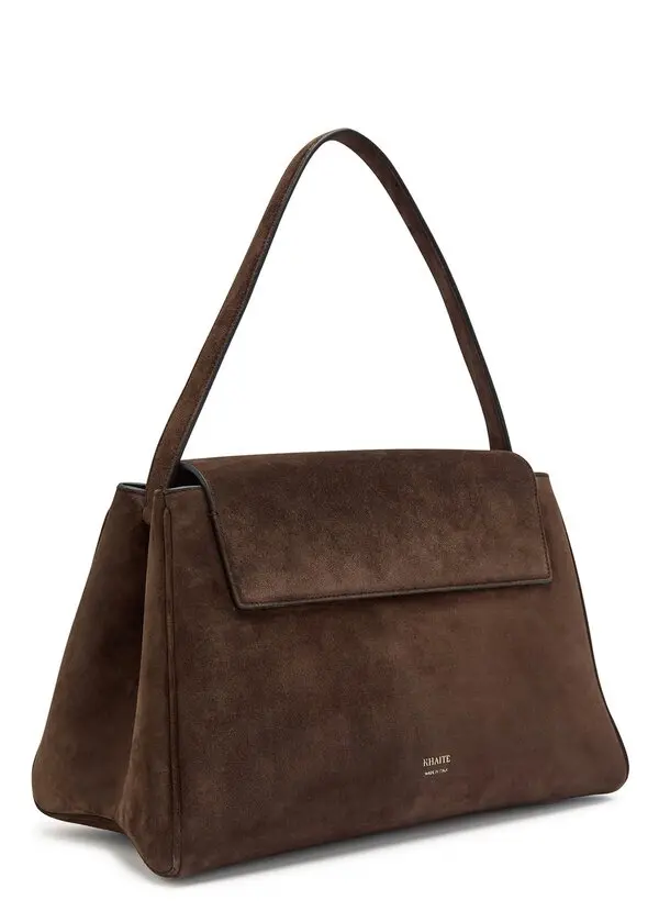 Khaite Flap Suede Handbag