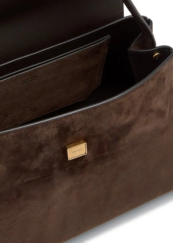 Khaite Flap Suede Handbag