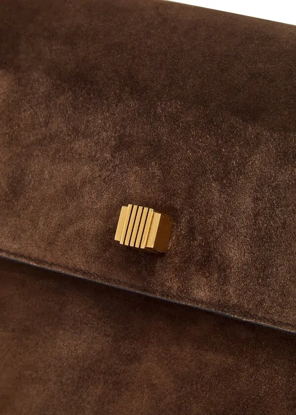Khaite Flap Suede Handbag
