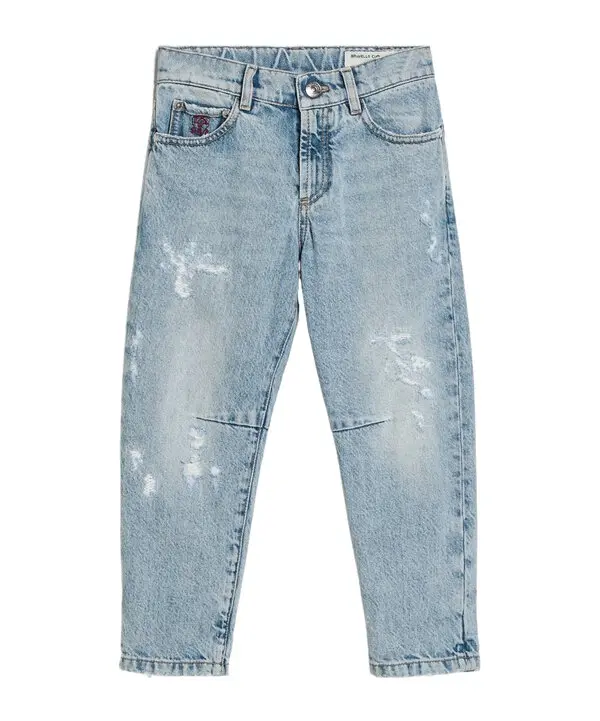 Brunello Cucinelli Distressed Five-pocket Jeans