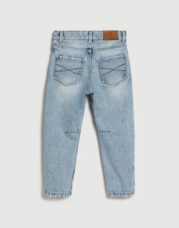 Brunello Cucinelli Distressed Five-pocket Jeans