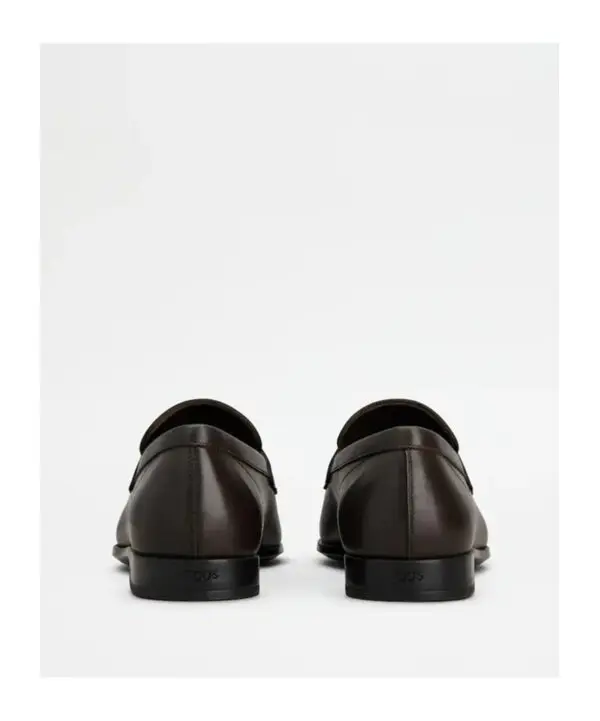 TOD'S Leather Loafers With T-bar Buckle