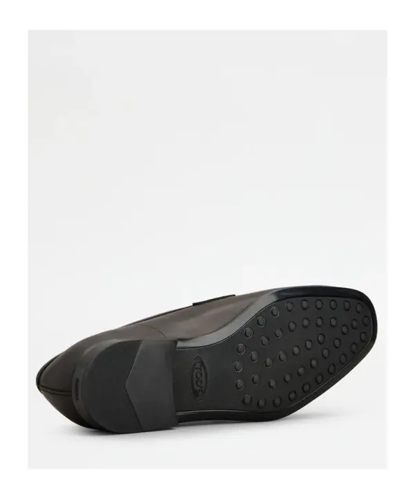 TOD'S Leather Loafers With T-bar Buckle