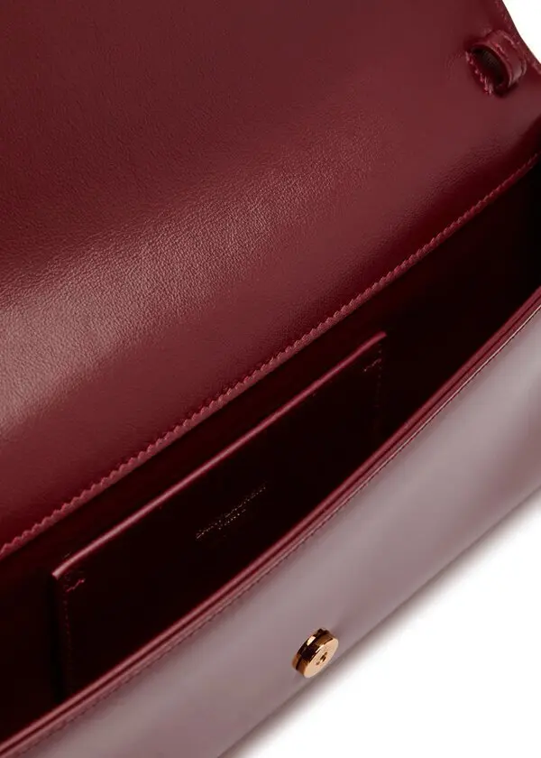 Saint Laurent Kate Logo Patent Leather Clutch