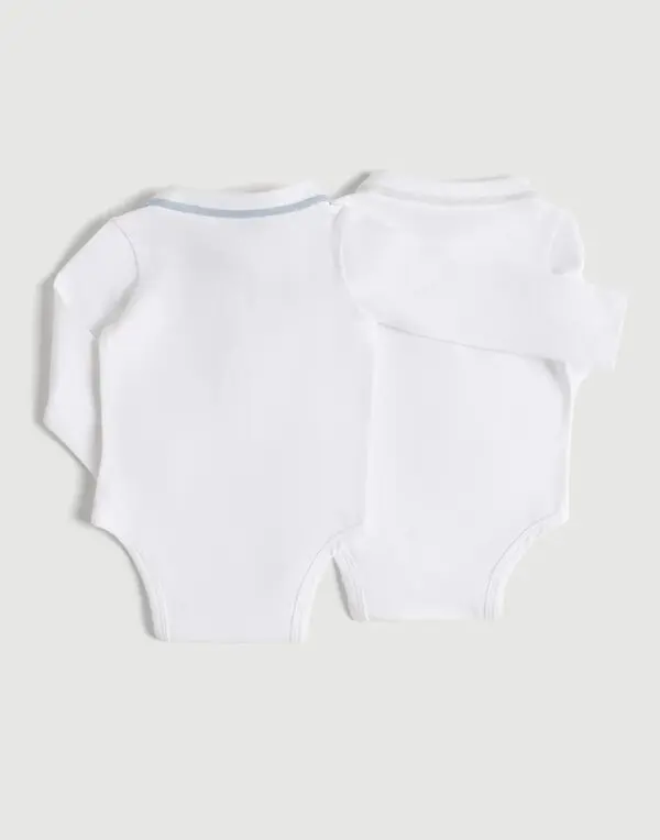 Brunello Cucinelli Stretch Cotton Jersey Long Sleeve Baby Bernie Bodysuit