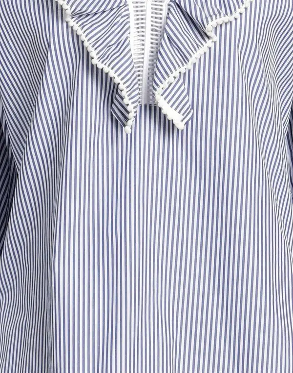 MAXCO. Max&co. Striped Lace V-neck Long Sleeve Top