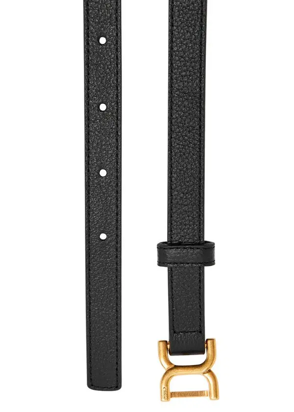 Chloé Marcie Grained-leather Belt