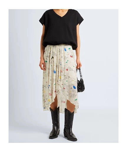 Isabel Marant Étoile Midi Skirt With Asymmetrical Hem