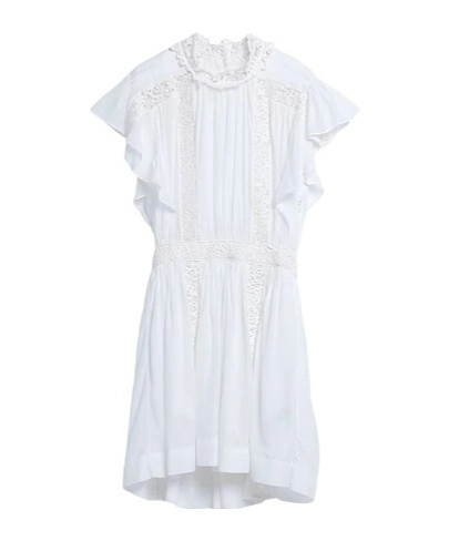 Isabel Marant Étoile Short Sleeve Lace Mini Dress