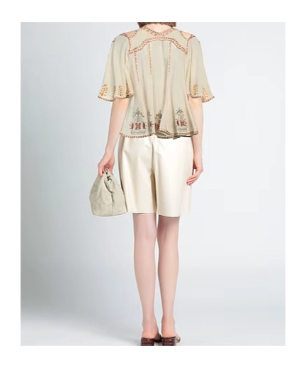 Isabel Marant Étoile Embroidered V-neck Short Sleeve Top