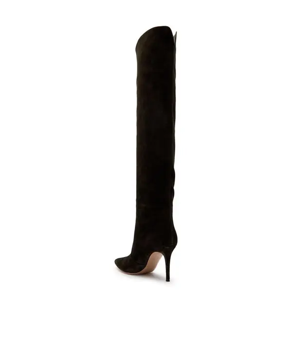 GIANVITO ROSSI Suede Over-the-knee Pointed Toe Boots