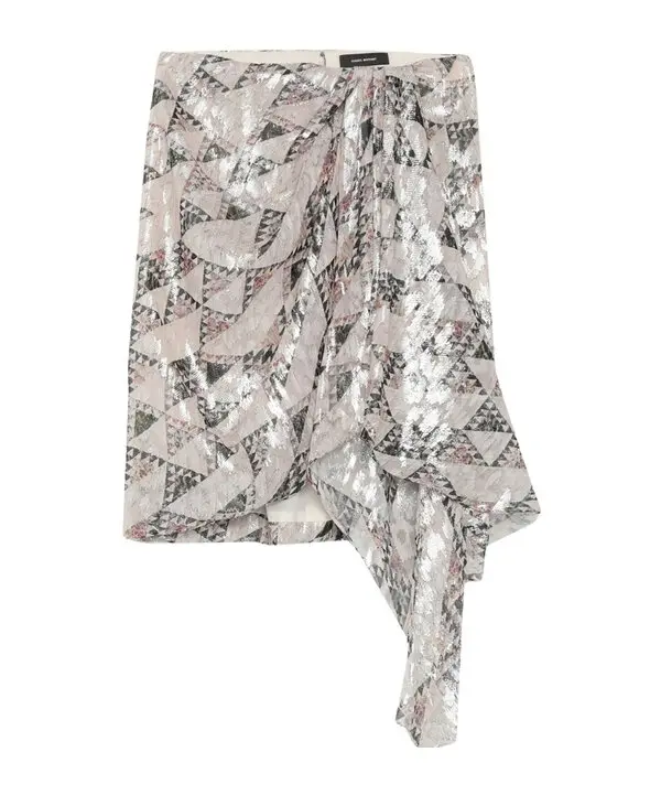 Isabel Marant Étoile Metallic Asymmetric Skirt