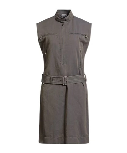 Burberry Midi Dress With Belt And Stand Collar