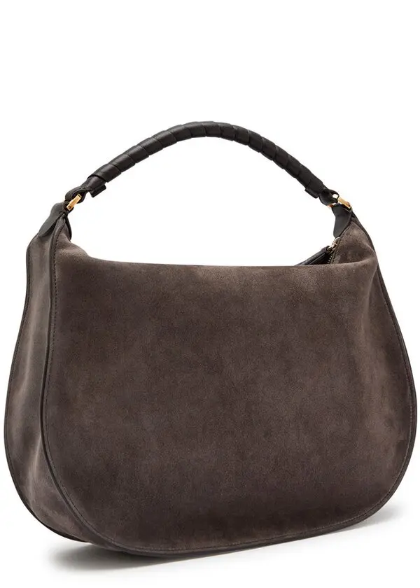 Chloé Marcie Medium Suede Shoulder Bag - Brown