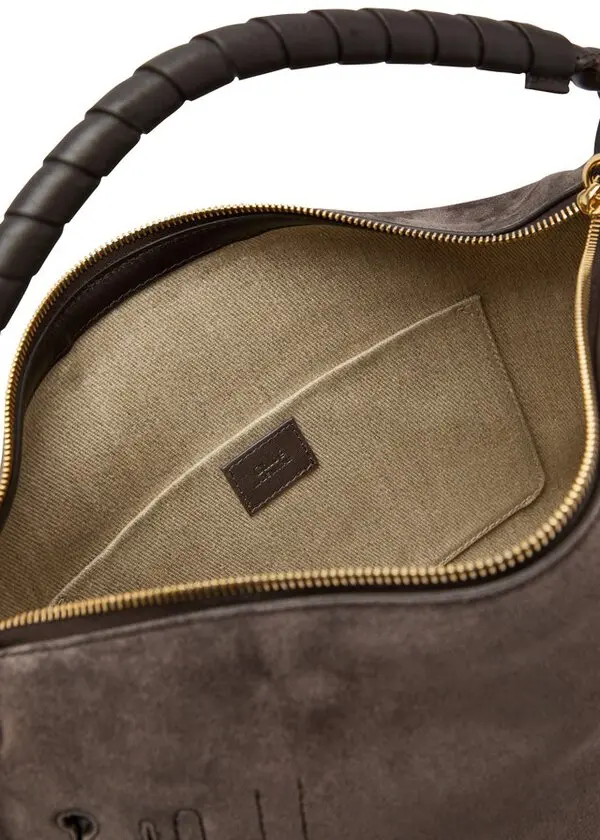 Chloé Marcie Medium Suede Shoulder Bag - Brown