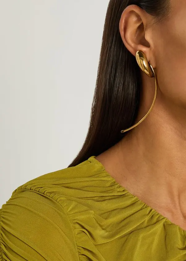 Khaite Cyclone Antique 18kt Gold-plated Drop Earrings