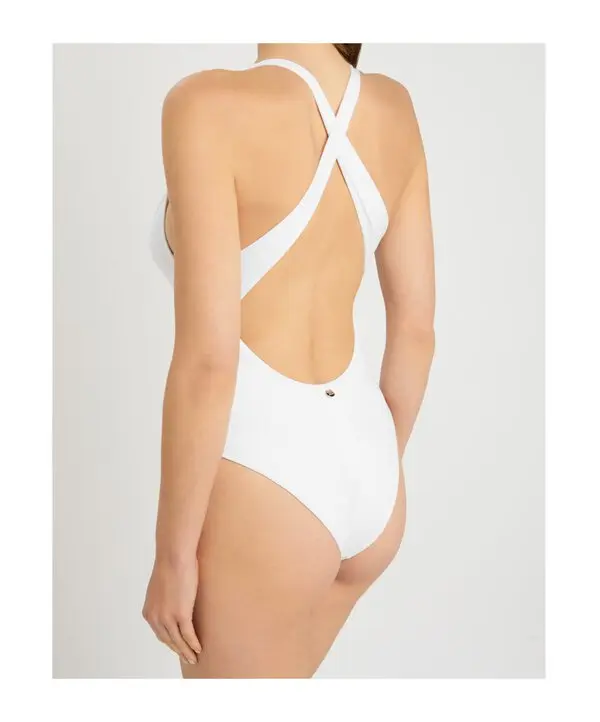 Max Mara Cristel Plunge Halterneck Swimsuit