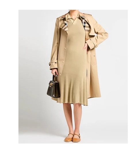 Burberry Midi Knitted Polo Dress