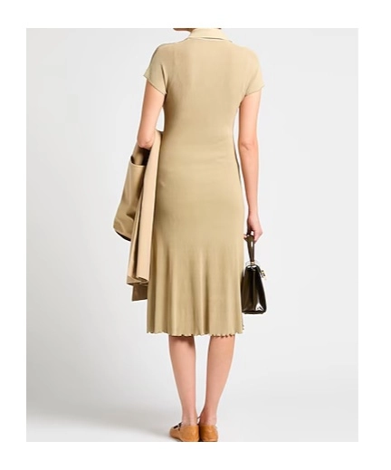Burberry Midi Knitted Polo Dress