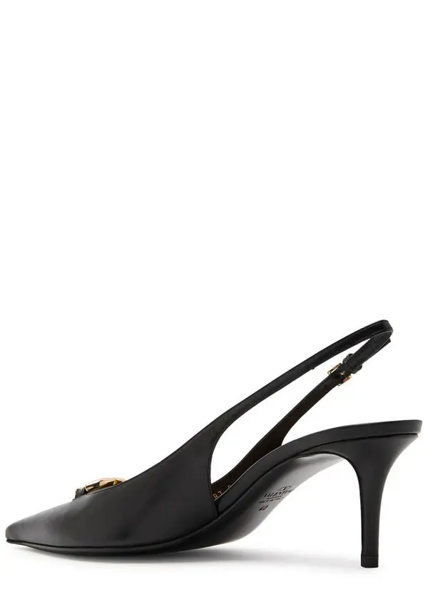 Valentino Garavani 60 Vlogo Leather Slingback Pumps