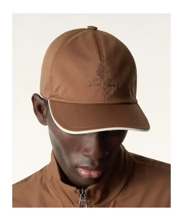 Loro Piana Bicolor Baseball Cap - Maroon/ivory