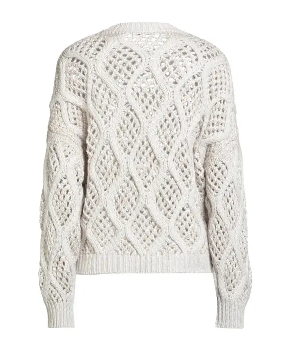 Brunello Cucinelli Sequin Embellished Round Neck Cardigan