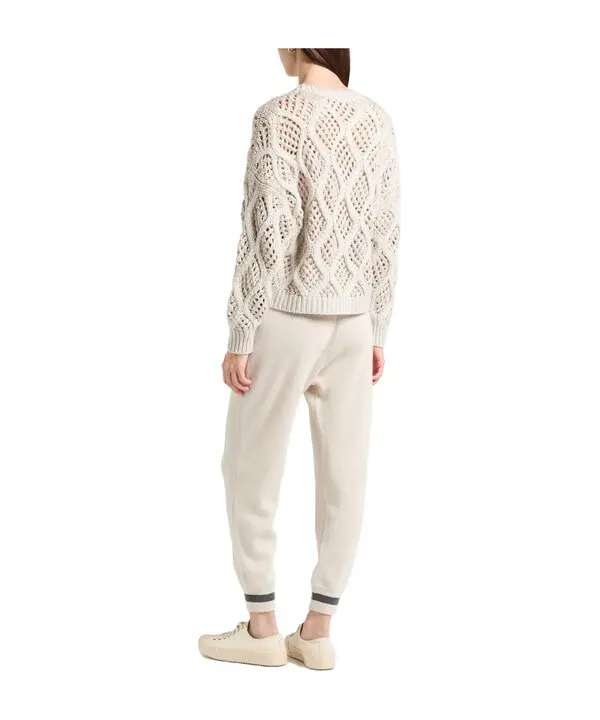 Brunello Cucinelli Sequin Embellished Round Neck Cardigan