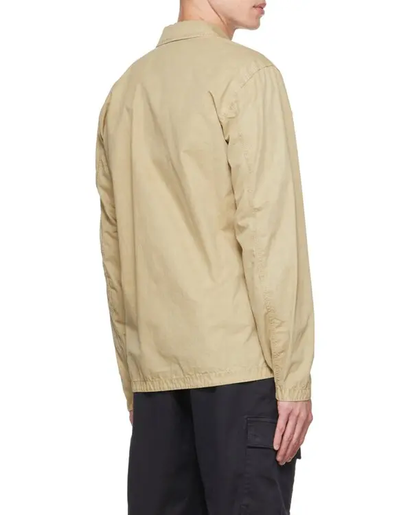 Stone Island Zip-up Shirt Jacket With Logo Detail