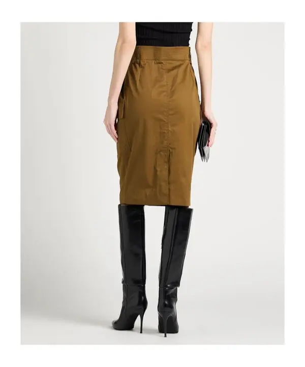 Saint Laurent Slim Fit Straight Cargo Skirt