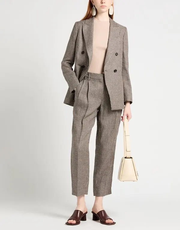 Brunello Cucinelli High-waisted Tweed Houndstooth Trousers