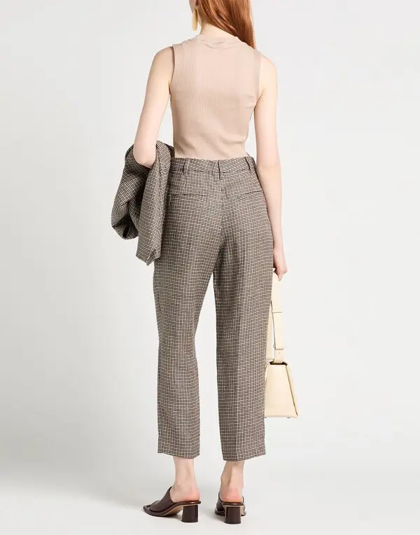 Brunello Cucinelli High-waisted Tweed Houndstooth Trousers