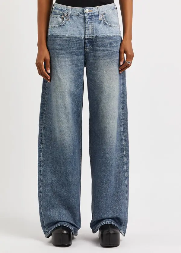 Rag & Bone Miramar Sofie Printed Chambray Trousers