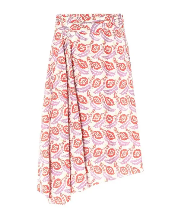 Isabel Marant Étoile Floral-print Asymmetric Satin Skirt