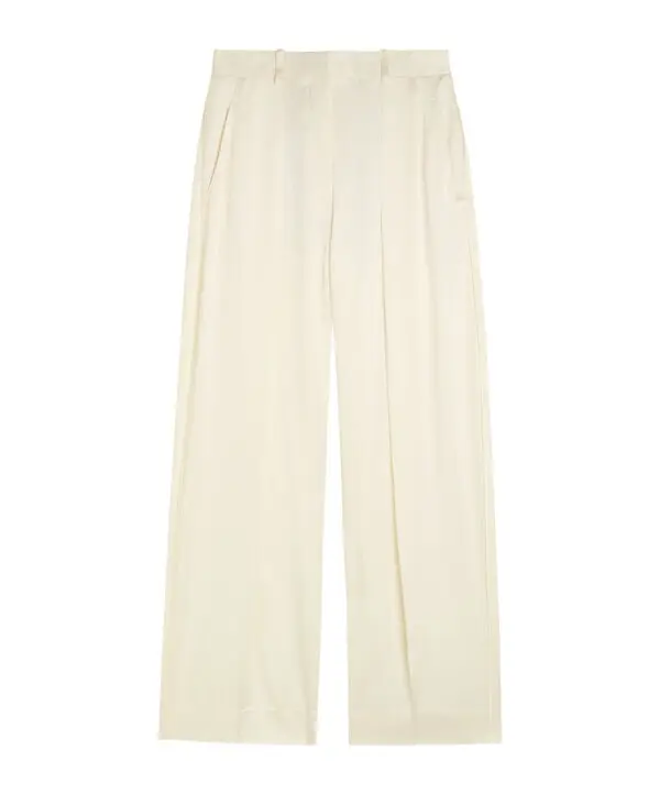 Victoria Beckham Wide-leg Crepe De Chine Trousers