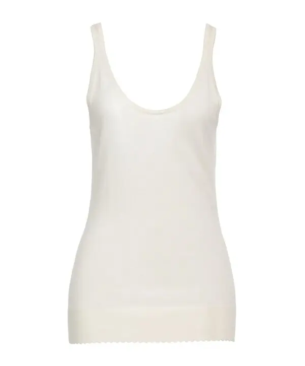 Chloé Wool Lightweight Knit Scoop Neck Sleeveless Top