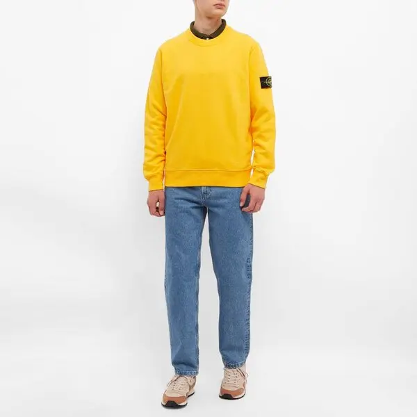 Stone Island Logo Patch Crew Neck Sweatshirt