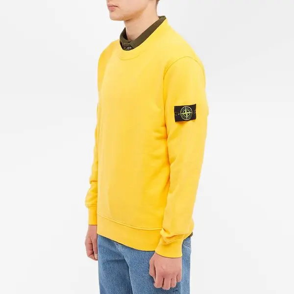 Stone Island Logo Patch Crew Neck Sweatshirt