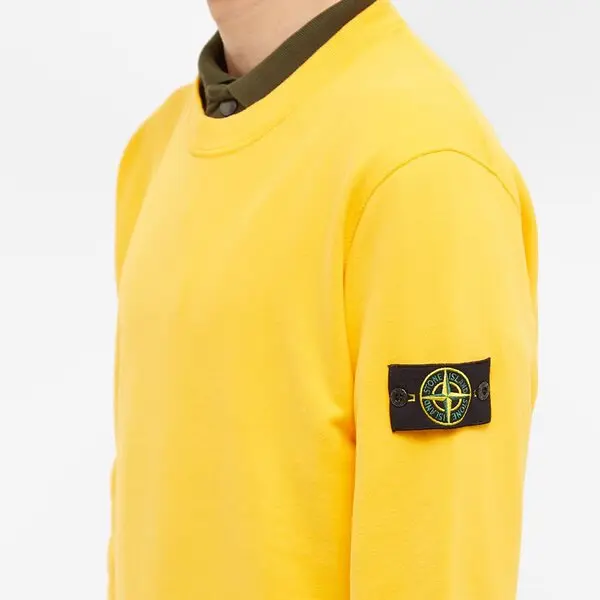 Stone Island Logo Patch Crew Neck Sweatshirt