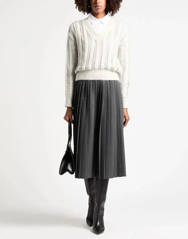 Brunello Cucinelli Open-knit Sequined V-neck Jumper