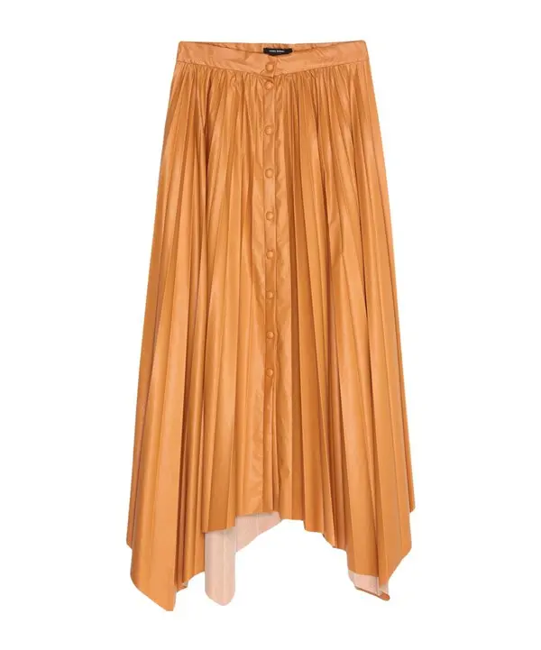 Isabel Marant Étoile Coated Fabric Pleated Mini Skirt