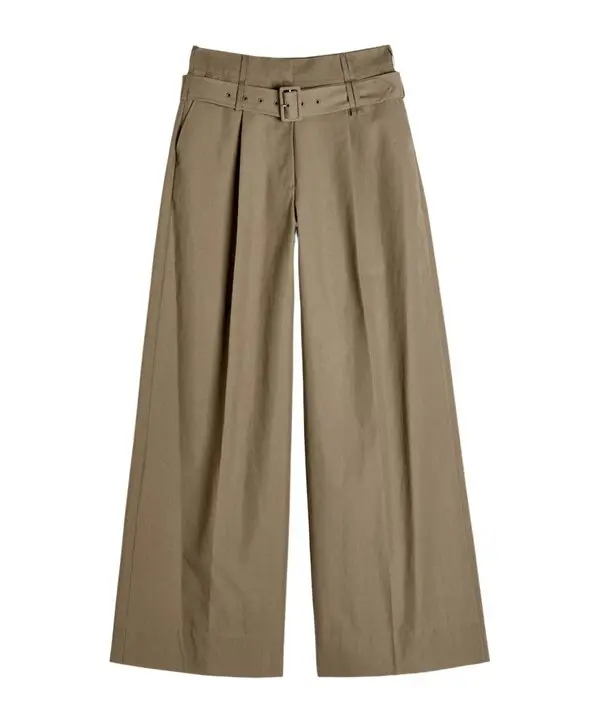 Simone Rocha Belted Cotton-blend Poplin Trousers