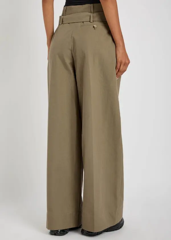 Simone Rocha Belted Cotton-blend Poplin Trousers