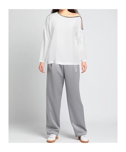 Brunello Cucinelli Embellished Crewneck Long Sleeve Top