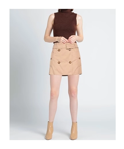 Burberry Twill Belted Mini Skirt