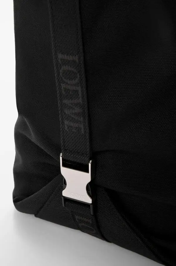 Loewe Flex Zipped Tote In Canvas And Suede