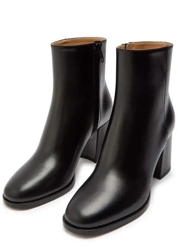 Valentino Garavani Fawcette Vlogo Leather Ankle Boots