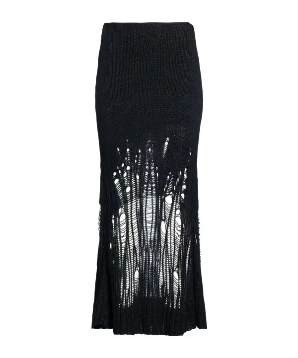 Chloé Hollow Knit Flare Skirt