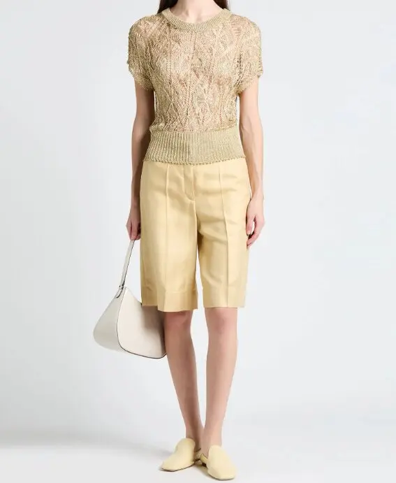 GANNI Open-knit Short Sleeve Jumper