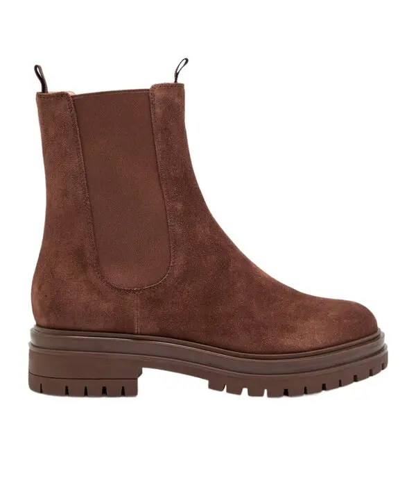 GIANVITO ROSSI Chester Suede Chelsea Boots - Brown