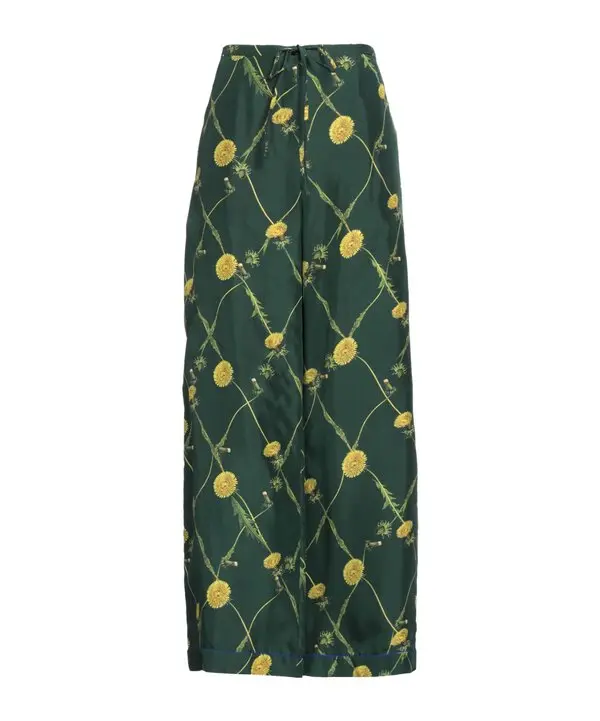 Burberry Floral Print High-waist Sleep Pants - Green